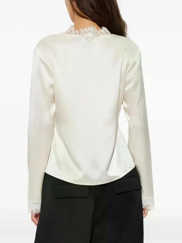GANNI Lace-trim Top