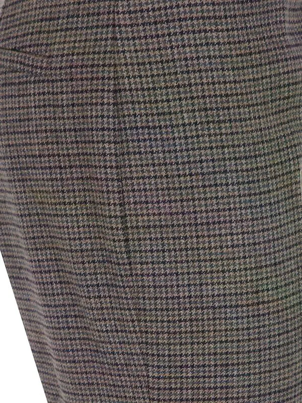 Etro Houndstooth Pattern Flared Trousers