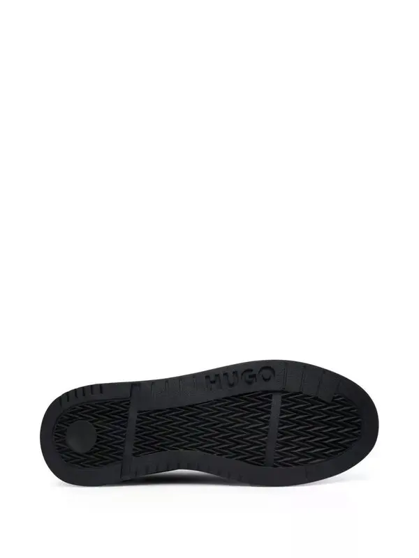 BOSS Logo Panelled Leather Sneakers