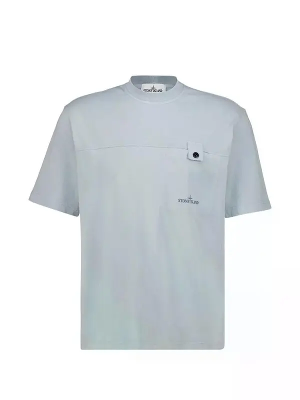 Stone Island Logo-print Chest-pocket T-shirt