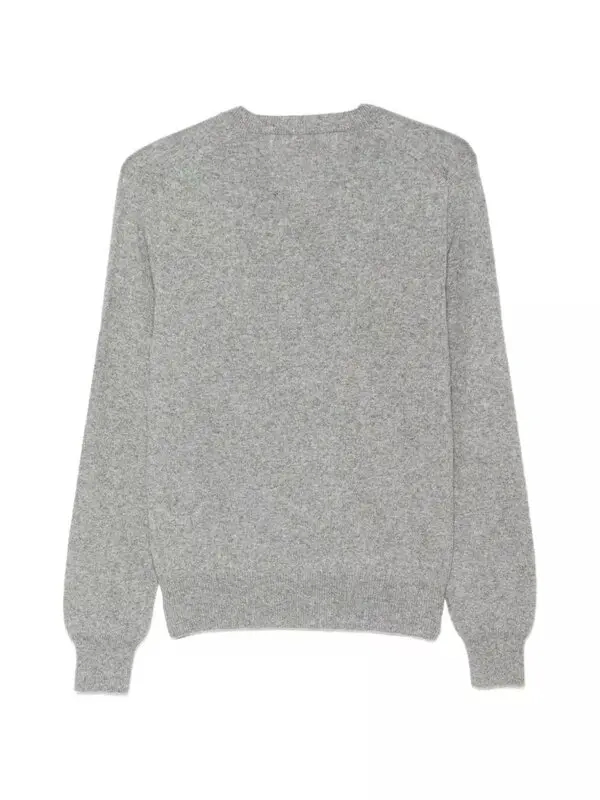 Play Comme Des Garcon V-neck Sweater With Heart Patch