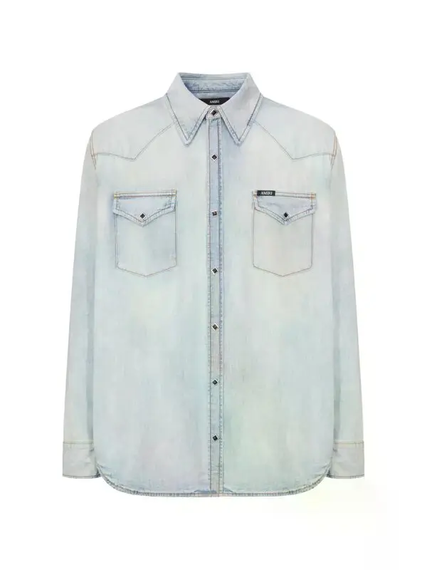 Amiri Western Denim Long Sleeve Shirt