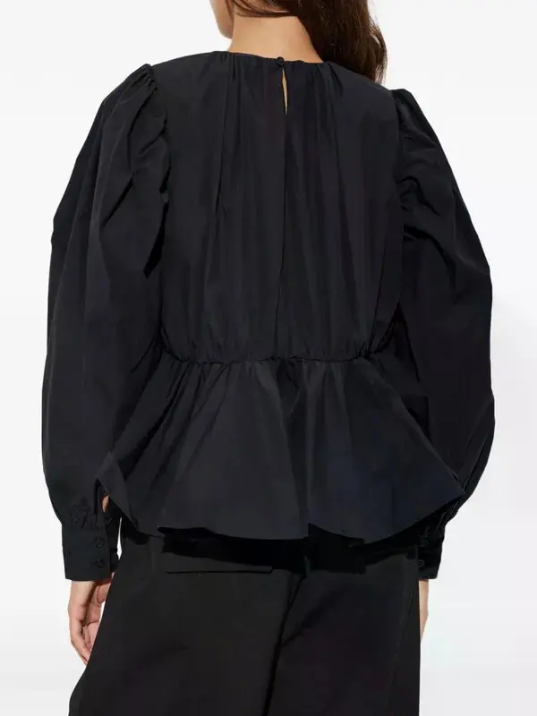 GANNI Puff-sleeves Blouse