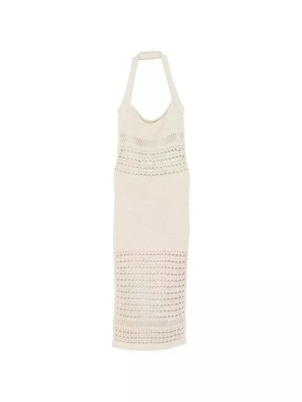 Retrofete Jaycee Crochet Halterneck Dress - Neutrals