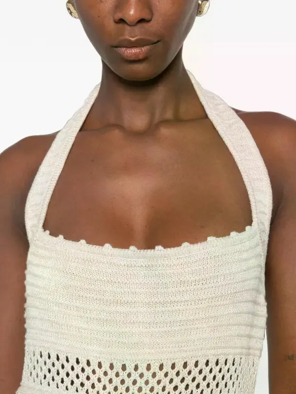 Retrofete Jaycee Crochet Halterneck Dress