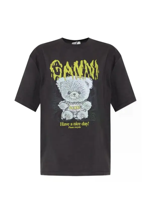 GANNI Graphic-print T-shirt