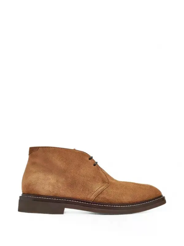 Brunello Cucinelli Suede Lace-up Boots - Brown