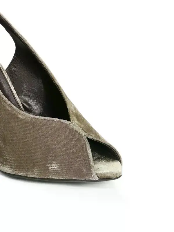 Lola Cruz Garbiette 95 Velvet Peep-toe Pumps