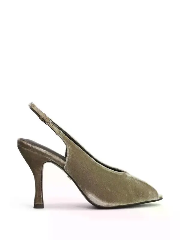 Lola Cruz Garbiette 95 Velvet Peep-toe Pumps