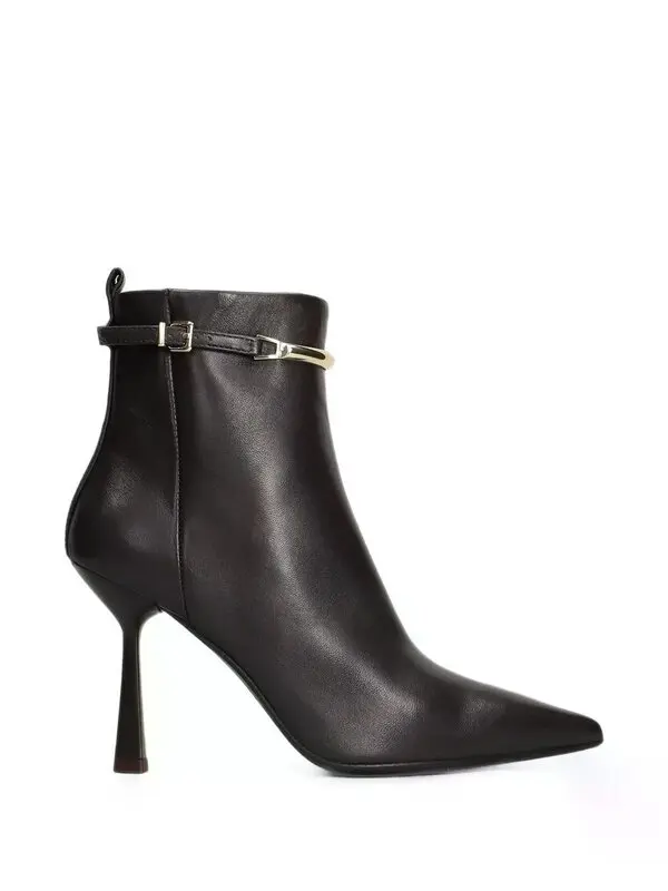 CHANTAL Buckled Leather Ankle Boots