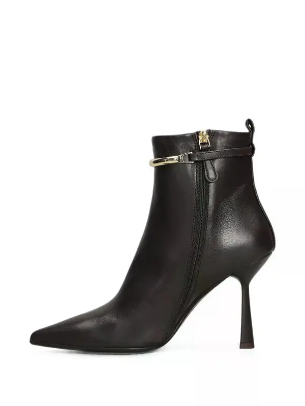 CHANTAL Buckled Leather Ankle Boots
