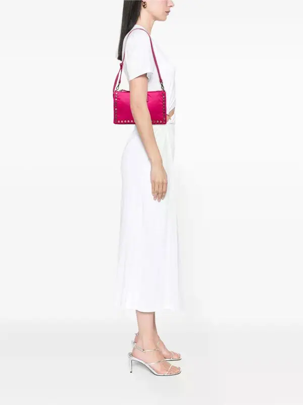 Prada 2017 Tessuto Studded Etiquette Shoulder Bag