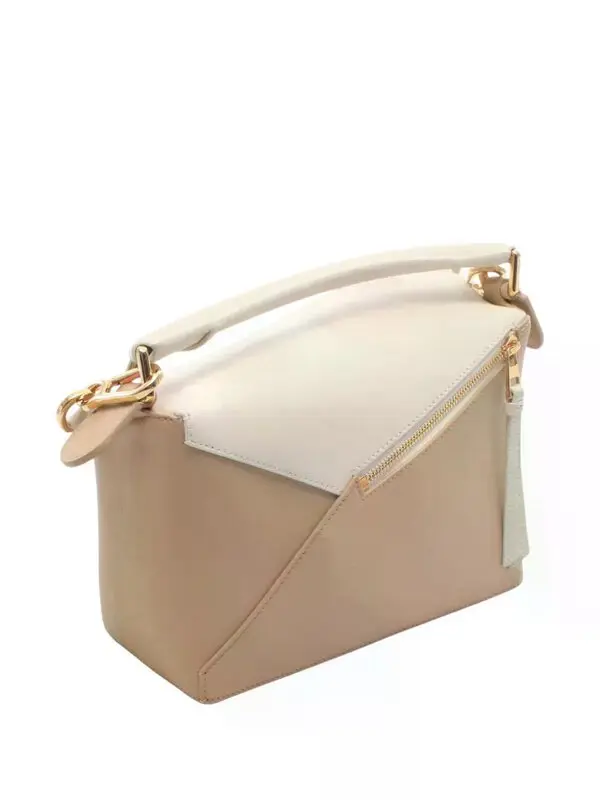 Loewe 2010-2026 Small Bicolor Calfskin Puzzle Edge Satchel