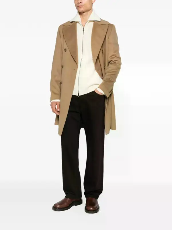 Tagliatore Notch-lapel Double-breasted Coat - Neutrals