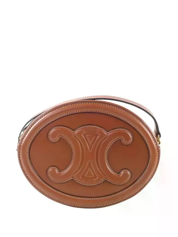 Celine 2018-2026 Calfskin Cuir Triomphe Oval Crossbody Bag