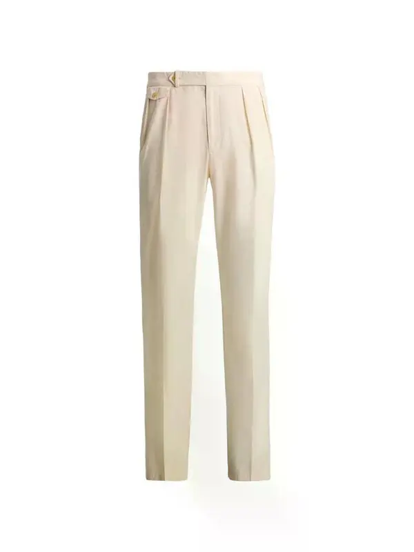 Polo Ralph Lauren Double-pleated Cotton Trousers