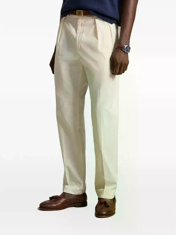 Polo Ralph Lauren Double-pleated Cotton Trousers