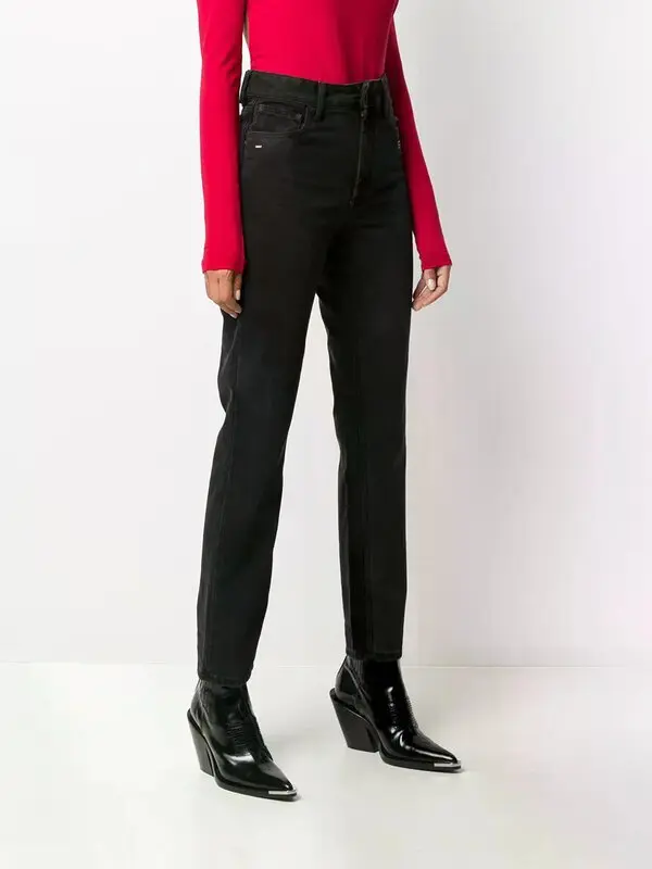 Off-White Logo-embroidered Straight-leg Jeans