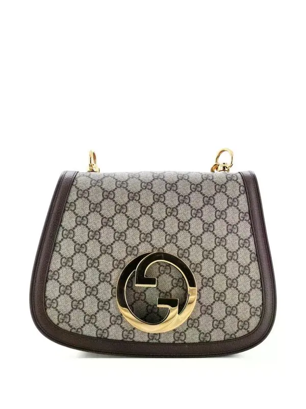 Gucci Blondie Nm Top Handle Bag Gg Coated Canvas Medium Satchel - Brown