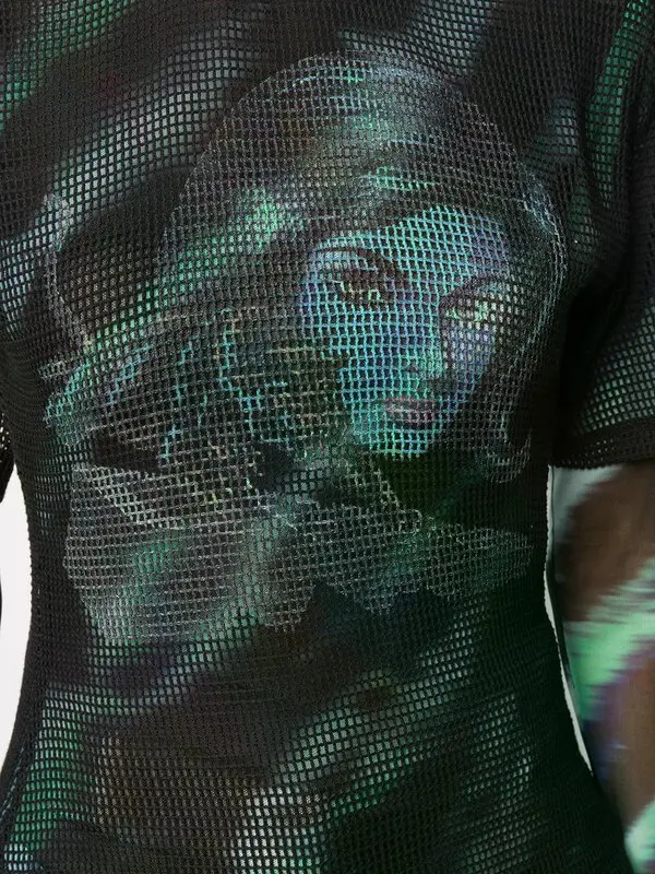 Off-White Printed Net Top