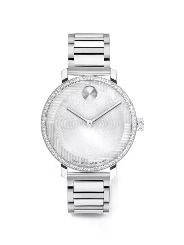 Movado Bold Evolution 2.0 Crystal-embellished 34mm Watch - Silver