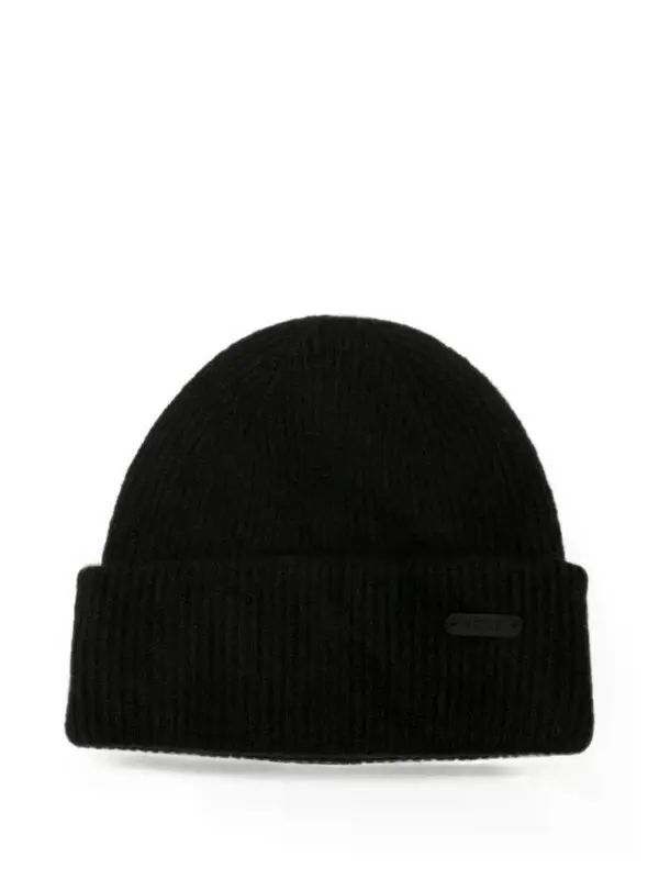 YERSE Ribbed-knit Beanie Hat - Black