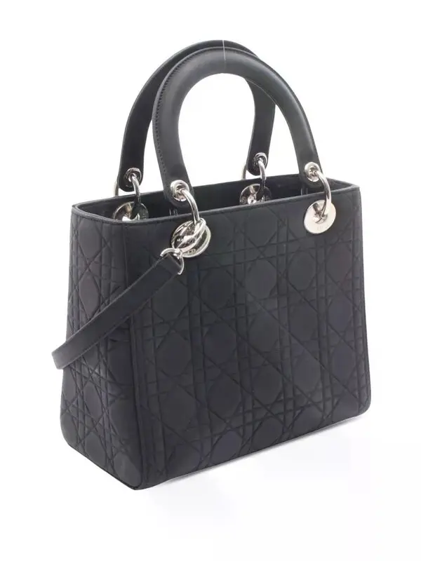 Dior 2010-2026 Medium Lambskin Cannage Lady Satchel