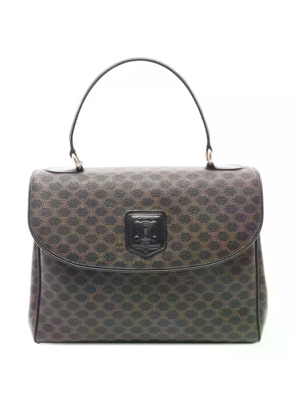 Celine 20th Century Macadam Coated Canvas Handbag