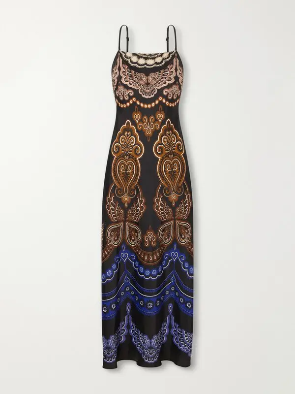 Farm Rio Nicole Paisley Jersey Maxi Dress