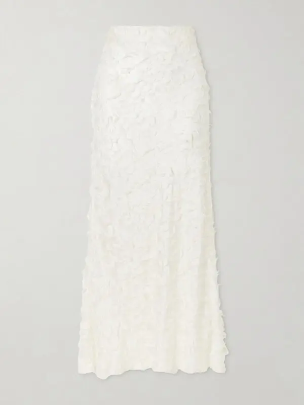 Gabriela Hearst Frei Fil Coupè Silk And Wool-blend Maxi Skirt - Neutrals