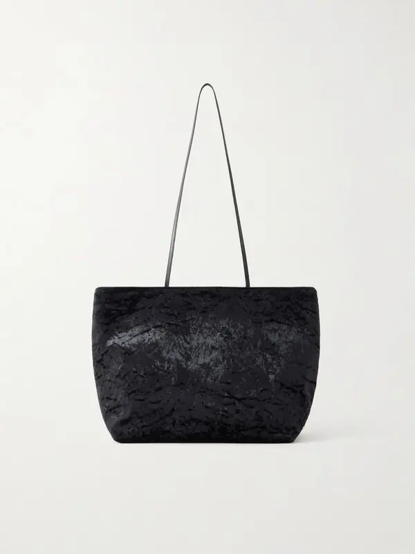 VALESQUE Spaghetti Crushed-velvet Shoulder Bag