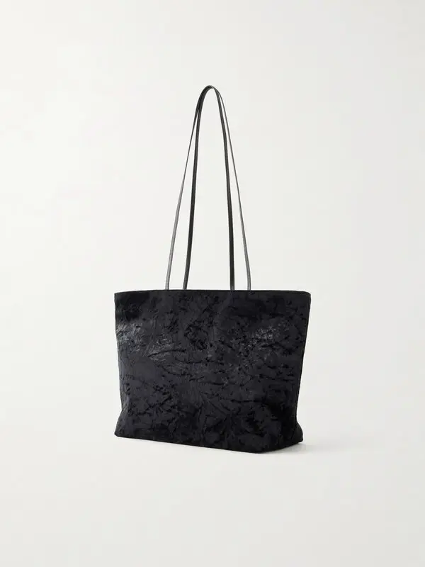 VALESQUE Spaghetti Crushed-velvet Shoulder Bag