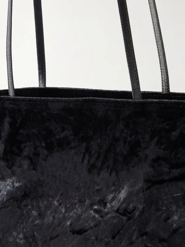 VALESQUE Spaghetti Crushed-velvet Shoulder Bag