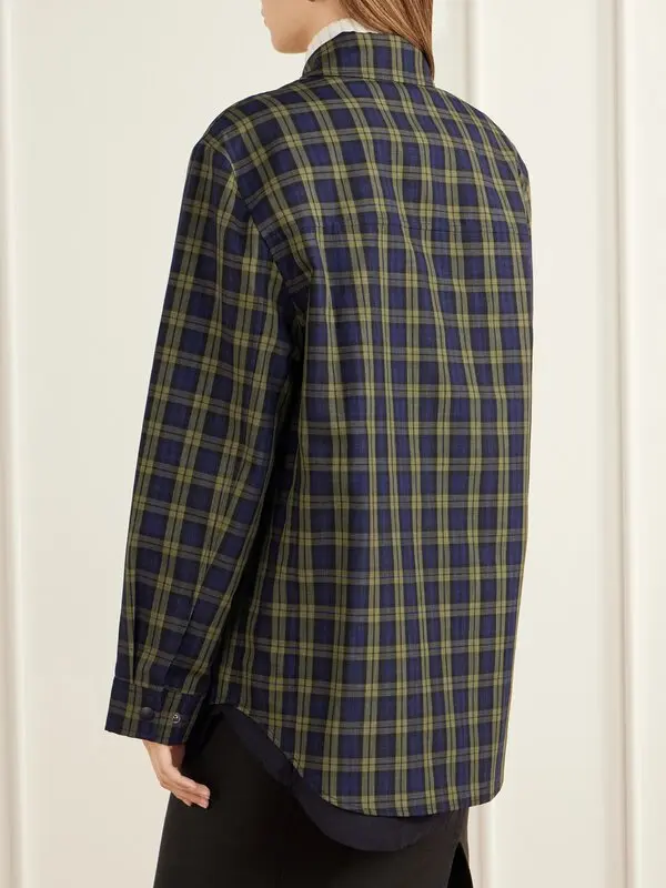 Tibi Checked Shirt Jacket