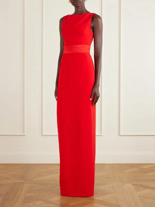 Carolina Herrera Silk-faille Gown With Overskirt