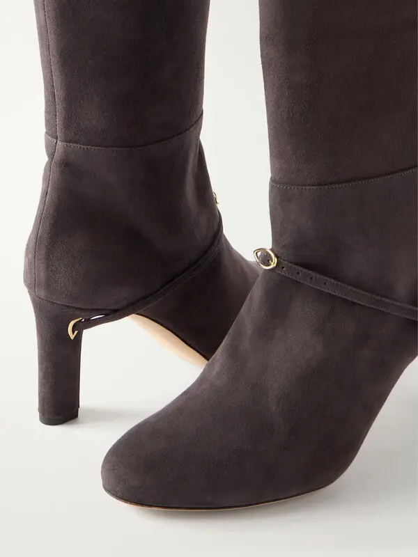 Jennifer Chamandi Samuele 85 Suede Knee-high Boots