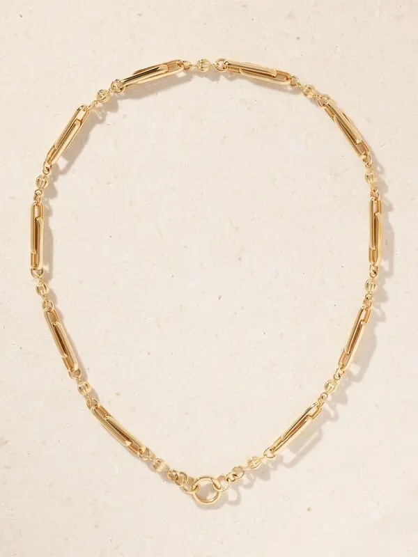 LUCY DELIUS 14-karat Yellow Stirrup Link Necklace - Gold
