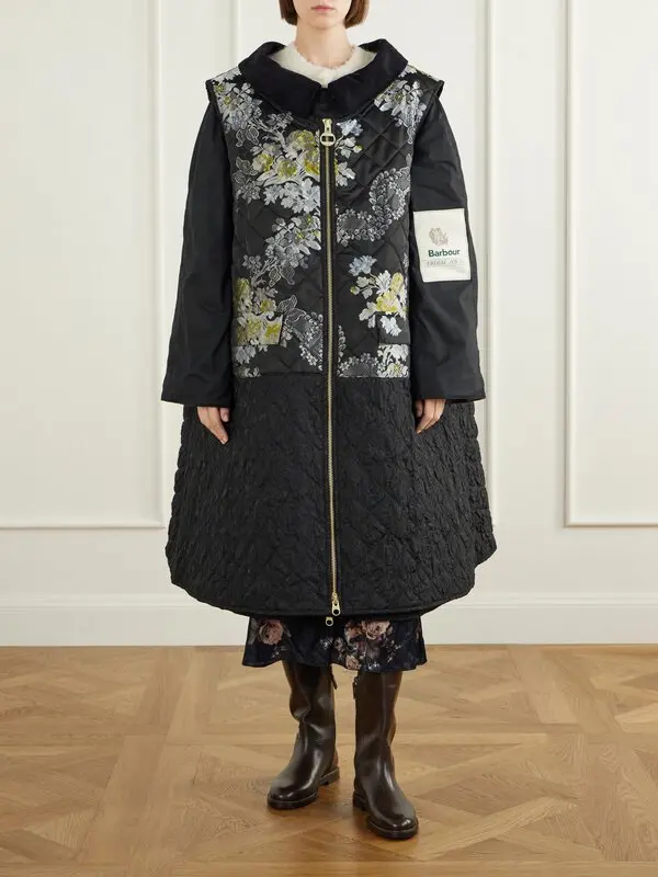 Erdem X Barbour Patchwork Floral Jacquard Coat