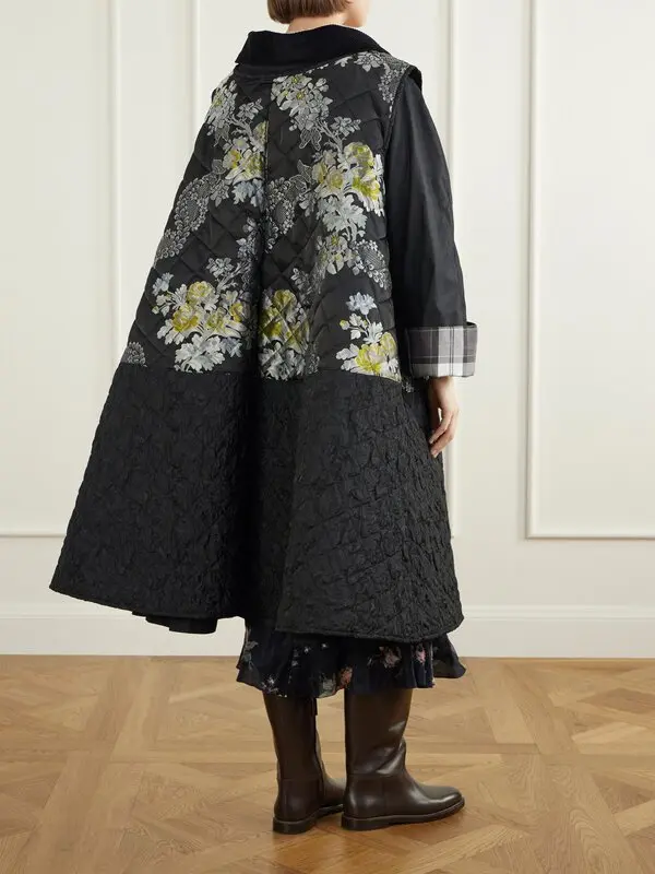 Erdem X Barbour Patchwork Floral Jacquard Coat