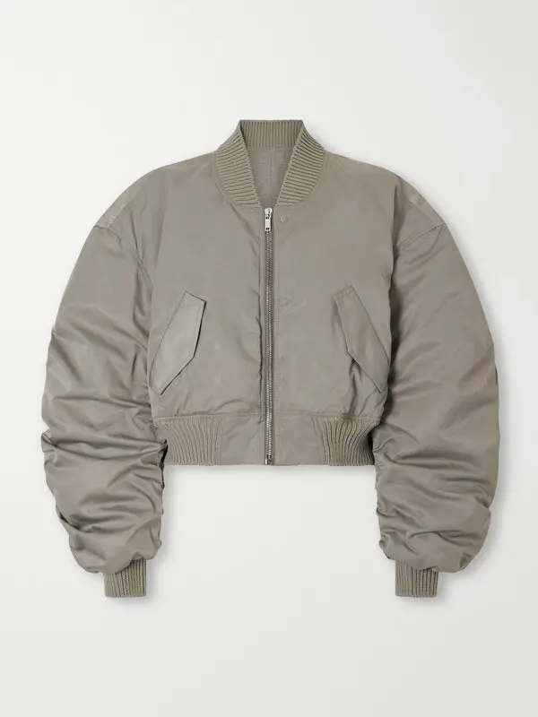 Rick Owens Secchia Shell Cropped Jacket - Gray