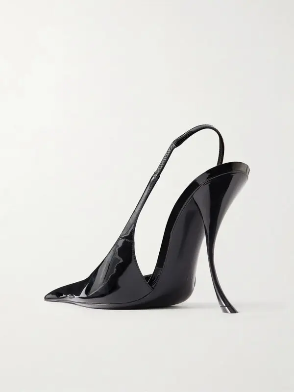 Saint Laurent Apolline Patent Leather Slingback Pumps