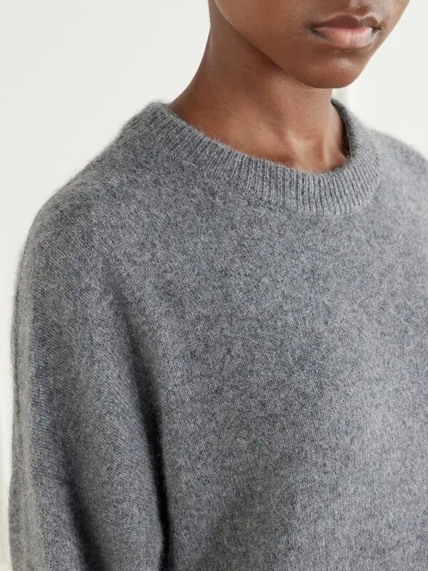 Loulou De Saison Tristan Yak And Wool-blend Sweater - Gray