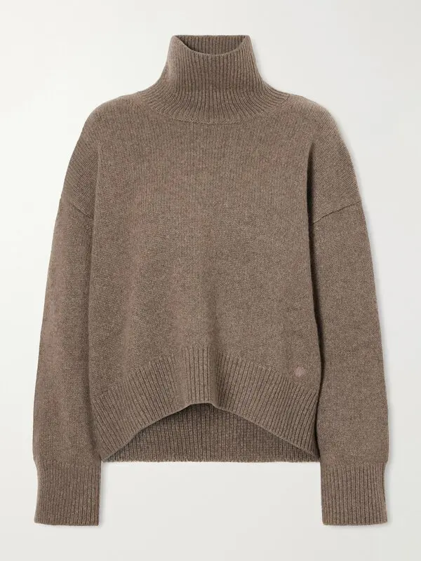 Loulou De Saison Jonah Cropped Cashmere Turtleneck Sweater