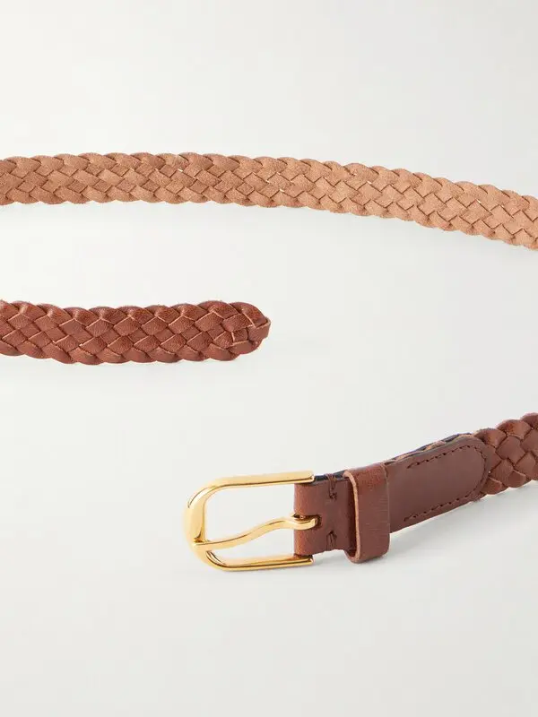 NILI LOTAN Braided Jane Leather Belt