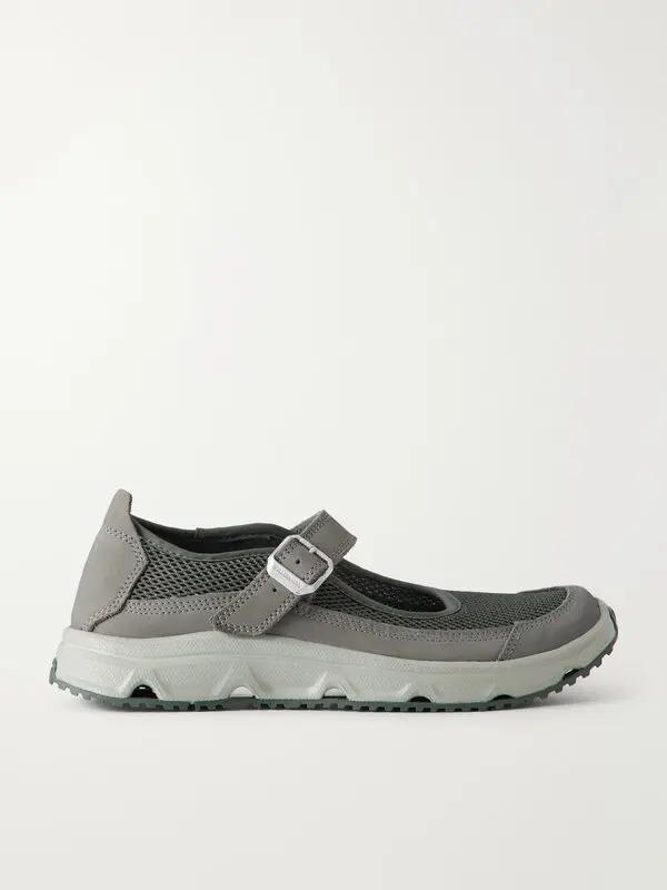 SALOMON Rx Marie-jeanne Mesh & Leather Sandals - Gray