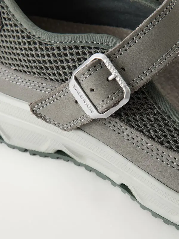 SALOMON Rx Marie-jeanne Mesh & Leather Sandals - Gray