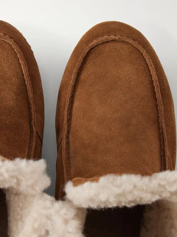 Legres Shearling-trimmed Suede Ankle Boots