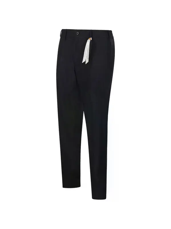 SANTANIELLO Pleated Tapered-leg Trousers