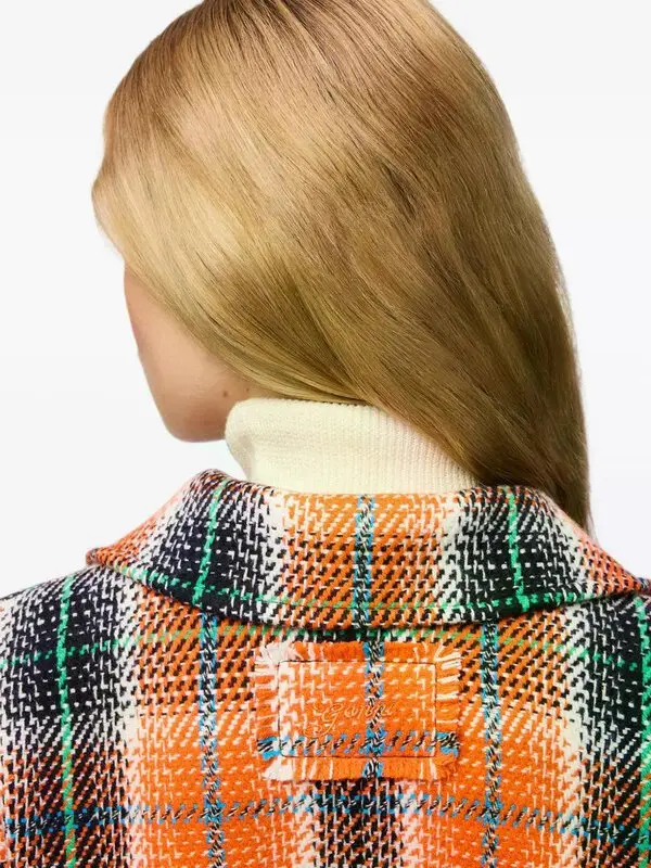 GANNI Blazer In Graphic Check
