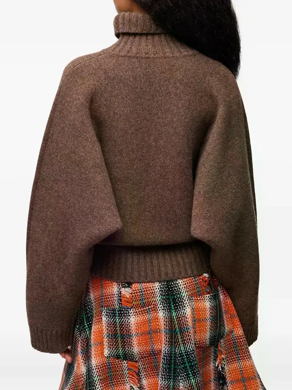 GANNI Turtleneck Sweater In Double Knit